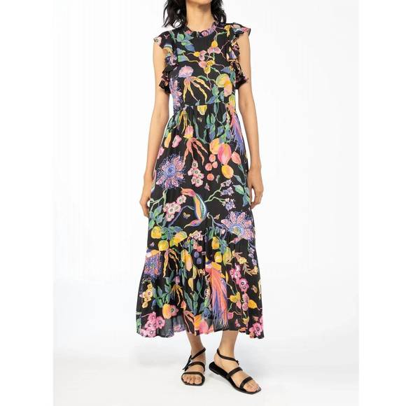 Banjanan | Dresses | New Banjanan Hannah Dress In Eden Garden Black ...
